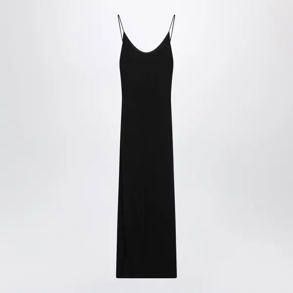 Saint Laurent Backless Viscose Maxi Dress - Black