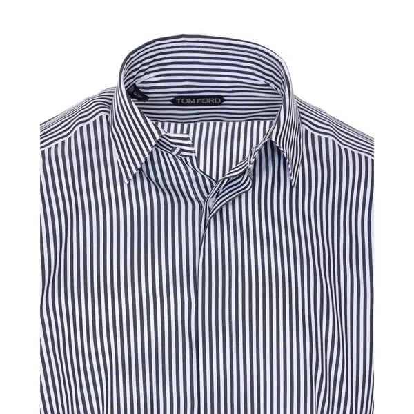 TOM FORD Striped Shirt - Blue