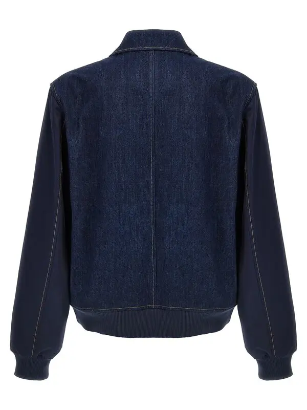 WALES BONNER The Echo Denim Varsity' Jacket