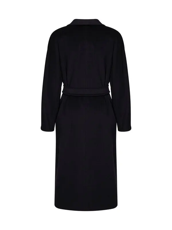 Max Mara Black 101801 Icon Coat Madame Belted Coat