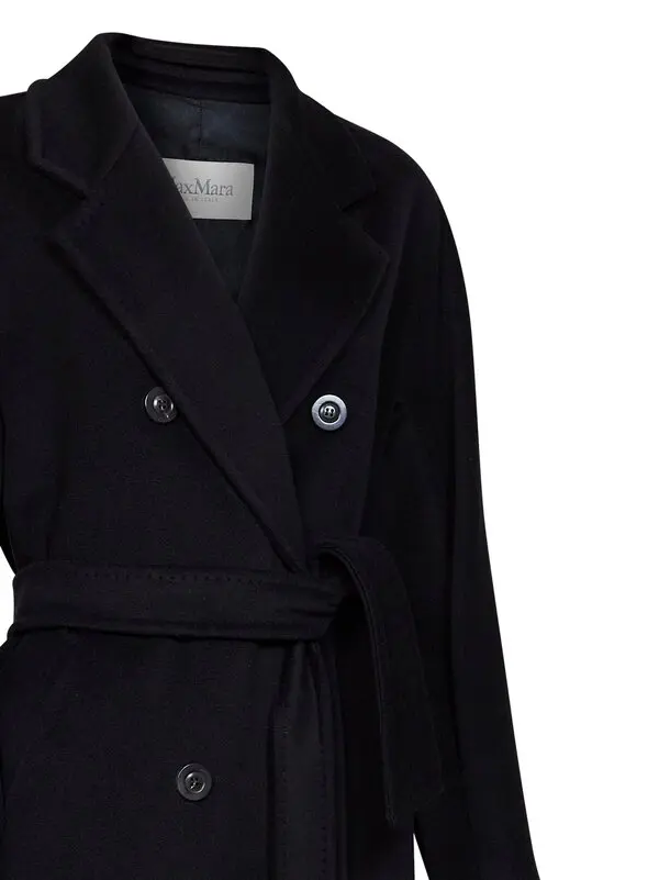 Max Mara Black 101801 Icon Coat Madame Belted Coat