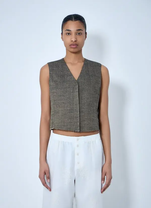 Our Legacy V-neck Sleeveless Waistcoat - Brown