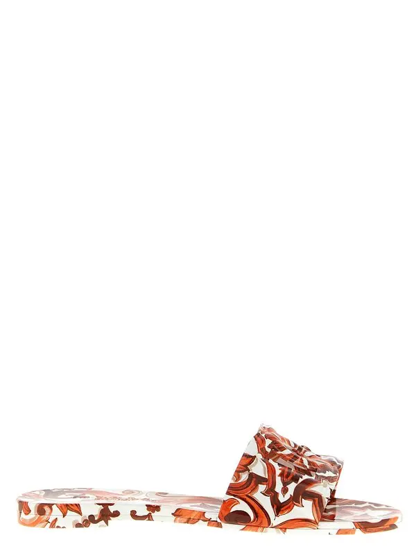Dolce & Gabbana Bianca' Slides - Orange