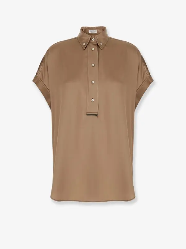 Brunello Cucinelli Silk Blend Blouse - Multicolor