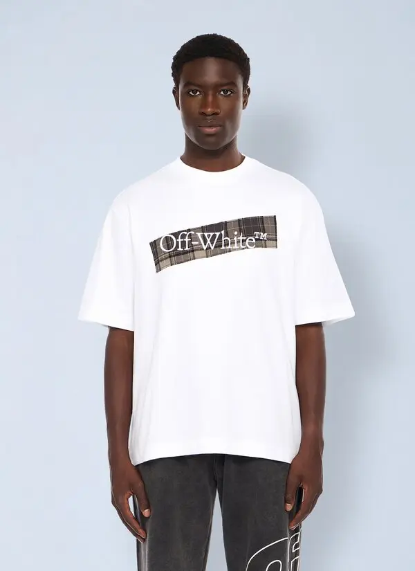 Off-White Flannel Diagonal Skate Logo T-shirt