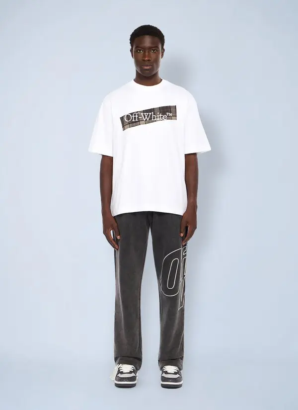 Off-White Flannel Diagonal Skate Logo T-shirt