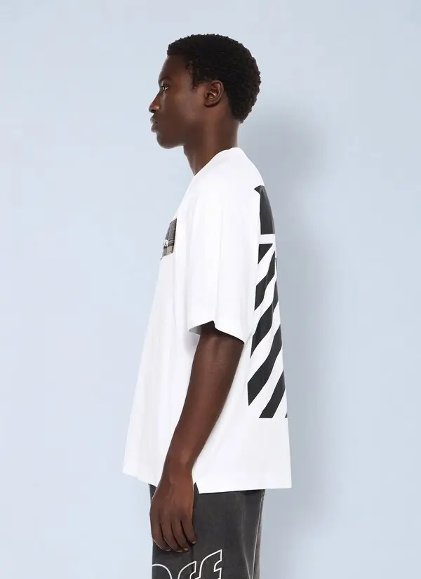 Off-White Flannel Diagonal Skate Logo T-shirt
