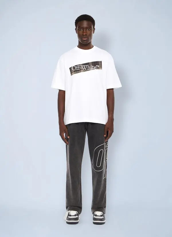 Off-White Flannel Diagonal Skate Logo T-shirt - White