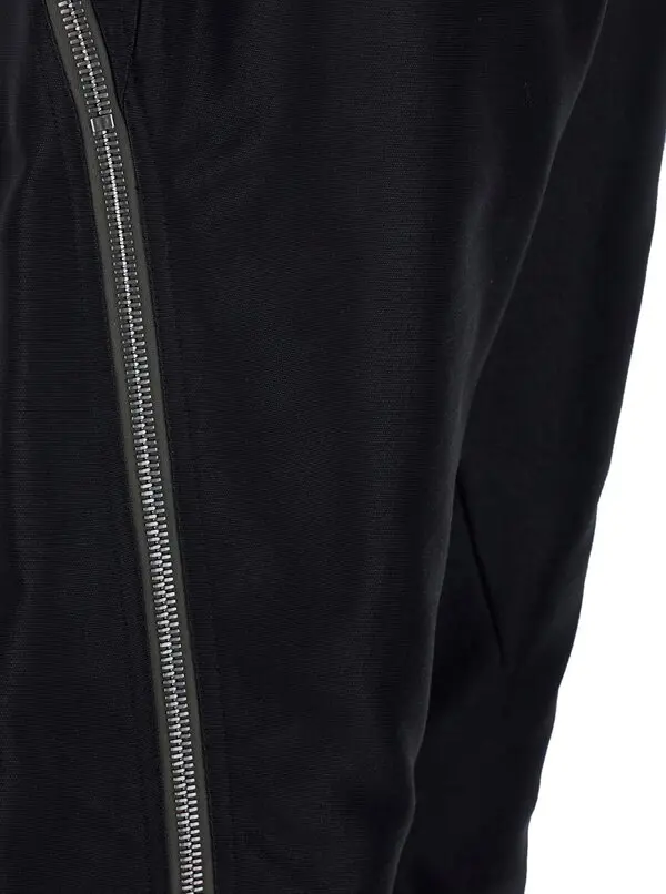 Rick Owens Bolan Banana' Stretch Cotton Pants With Zip Details - Black