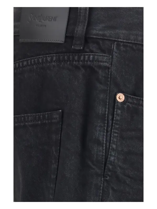 Saint Laurent Slim Fit Denim Jeans - Black