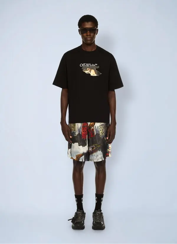 Off-White Paint Arrow Skate Logo T-shirt - Black
