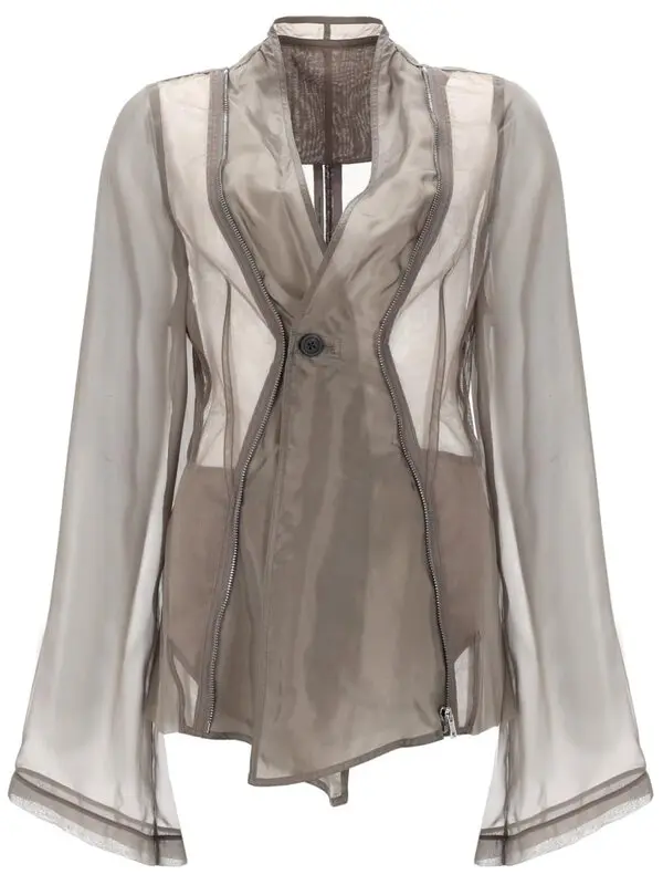 Rick Owens Single-breasted Jacket - Gray