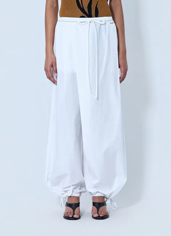 Marni Wide-leg Drawstring Trousers - White