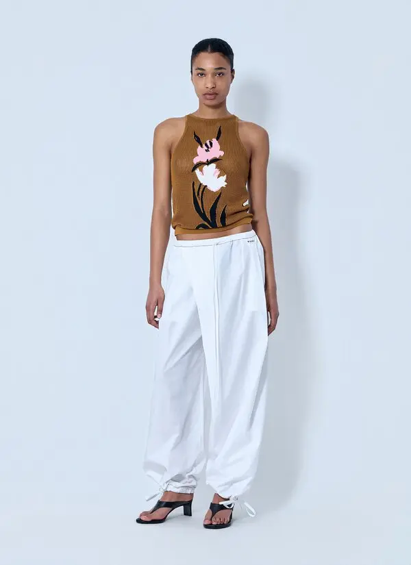 Marni Wide-leg Drawstring Trousers - White