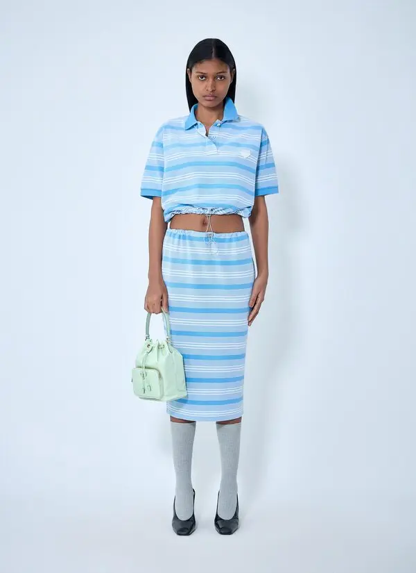 Prada Striped Pencil Skirt