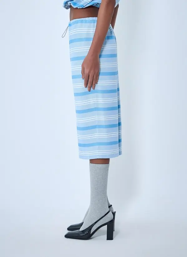 Prada Striped Pencil Skirt
