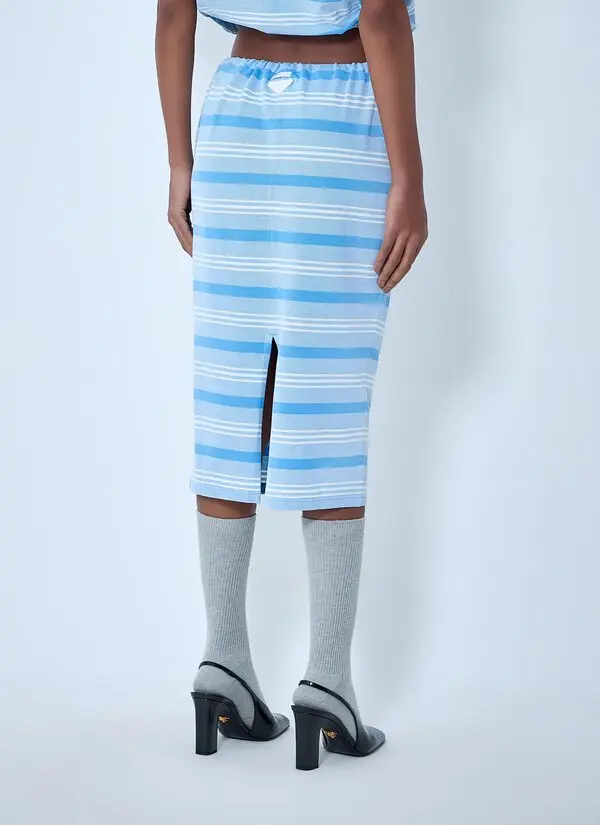 Prada Striped Pencil Skirt