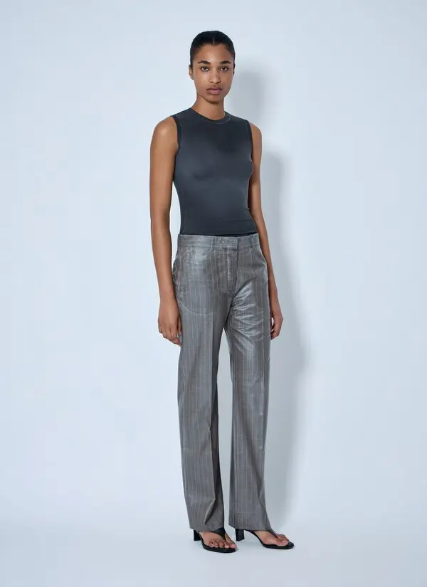 Acne Studios Coated Pinstripe Trousers