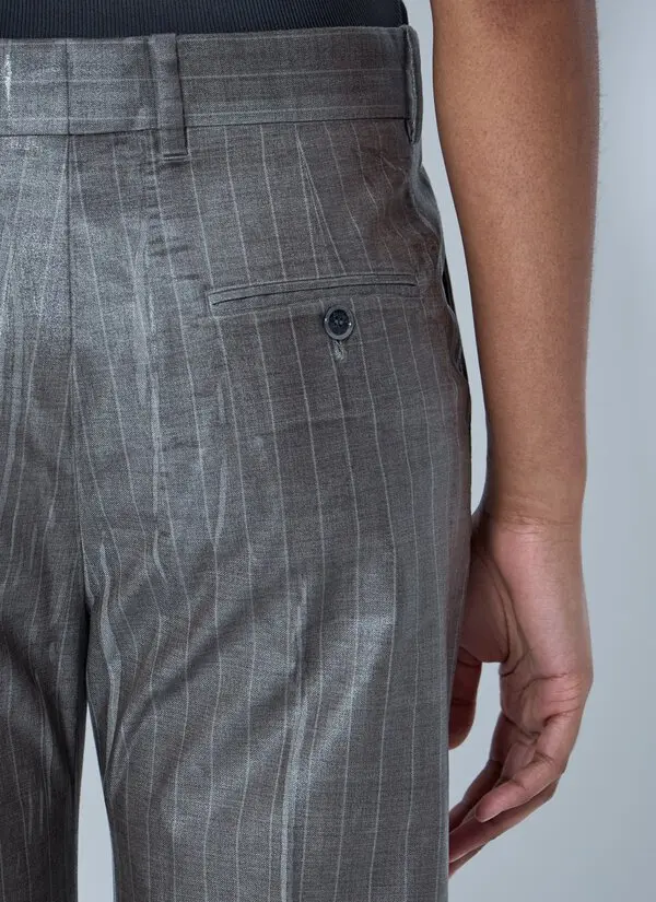 Acne Studios Coated Pinstripe Trousers