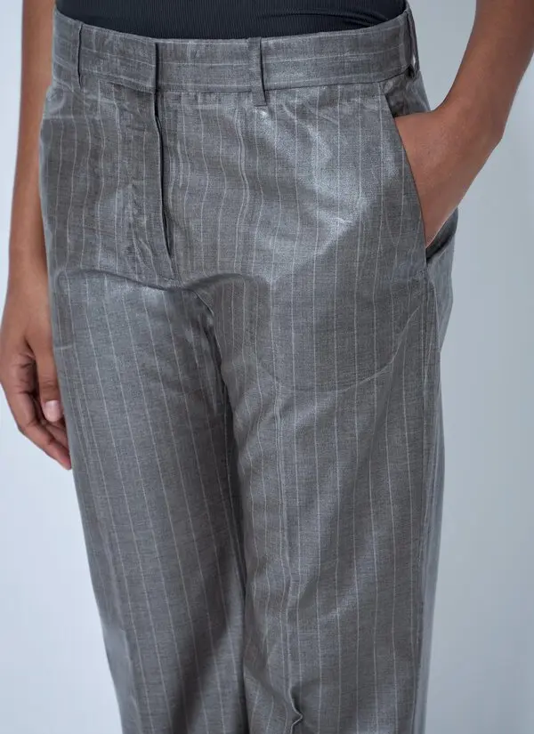 Acne Studios Coated Pinstripe Trousers