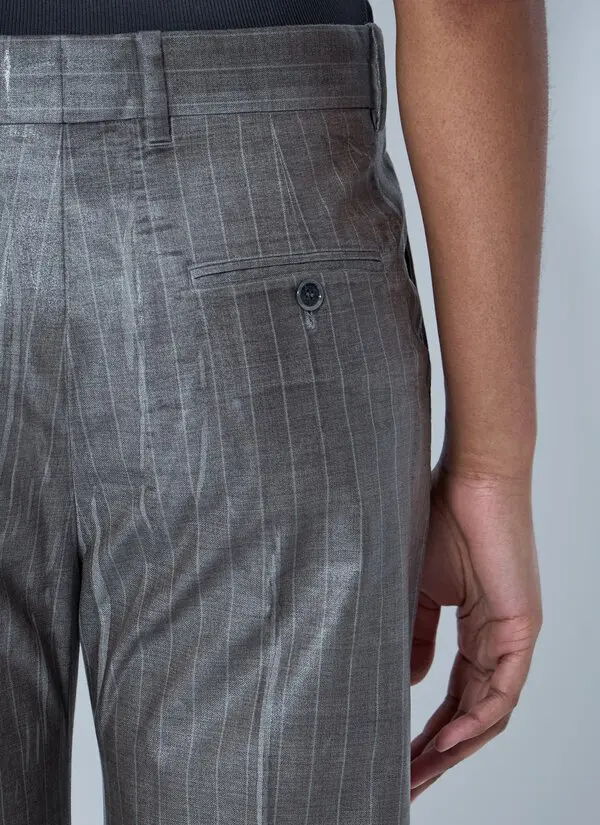 Acne Studios Coated Pinstripe Trousers