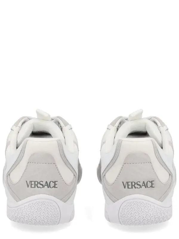 Versace Calf Leather Galaxia Sneaker - White