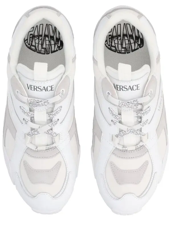 Versace Calf Leather Galaxia Sneaker - White
