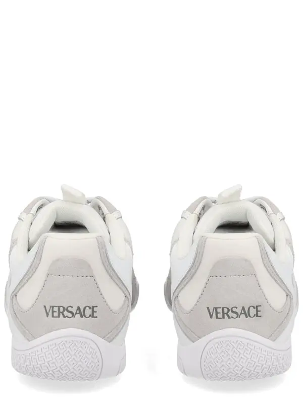Versace Calf Leather Galaxia Sneaker - White