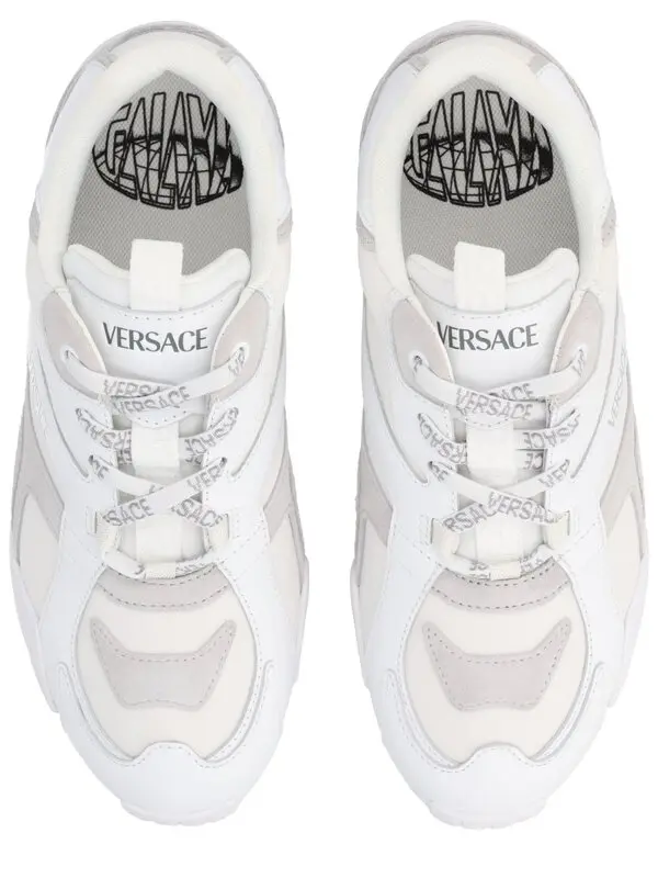 Versace Calf Leather Galaxia Sneaker - White