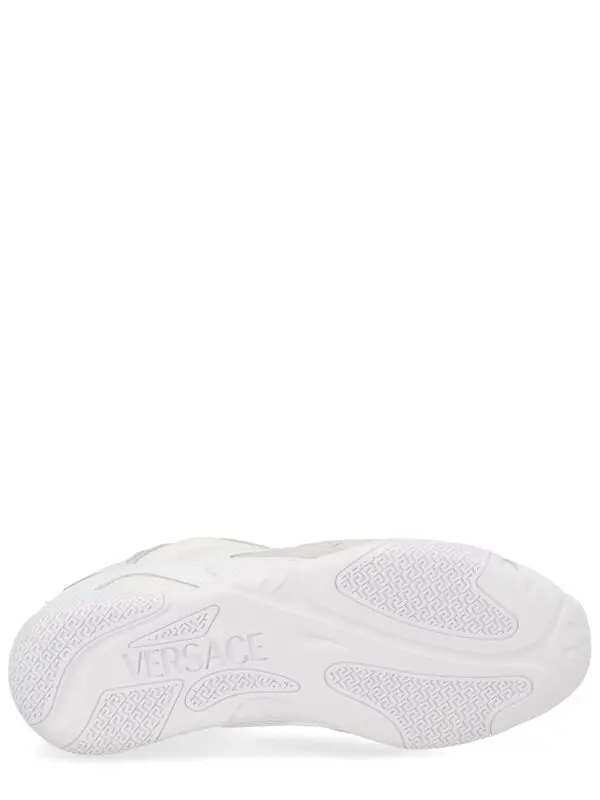 Versace Calf Leather Galaxia Sneaker - White