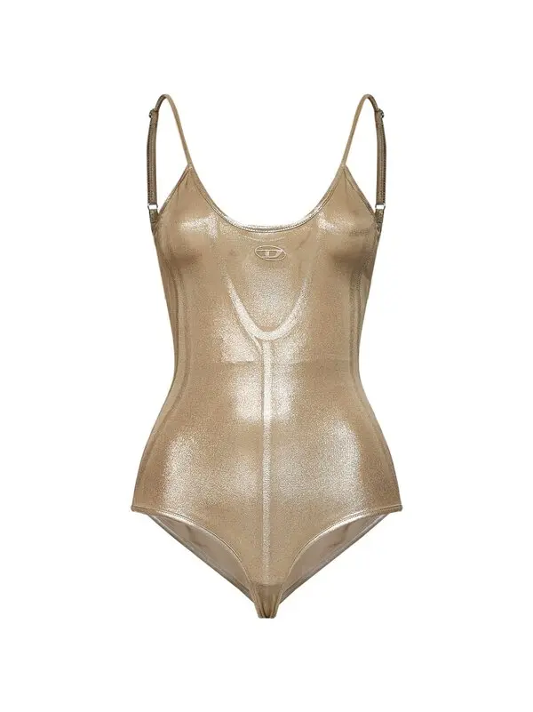 DIESEL® Metallic Stretch Jersey Bodysuit - Multicolor