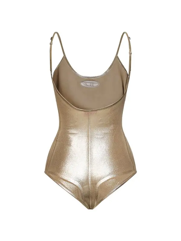 DIESEL® Metallic Stretch Jersey Bodysuit - Multicolor
