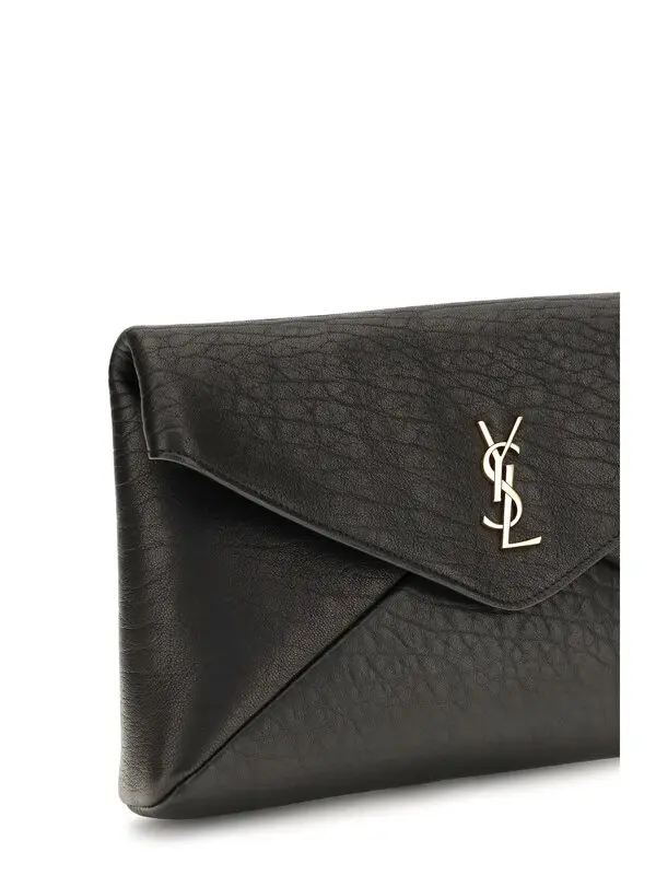 Saint Laurent Envelope Leather Clutch