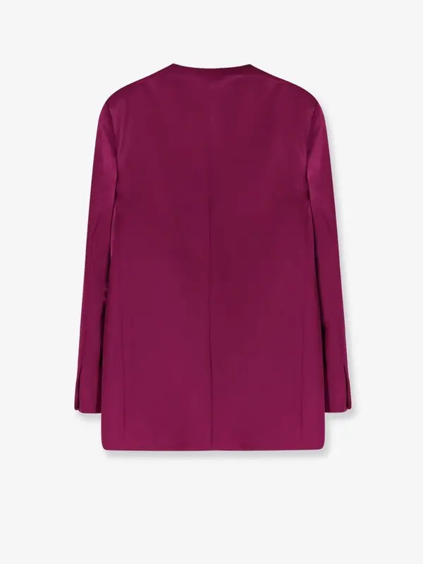 Alberta Ferretti Satin Double-breasted Blazer