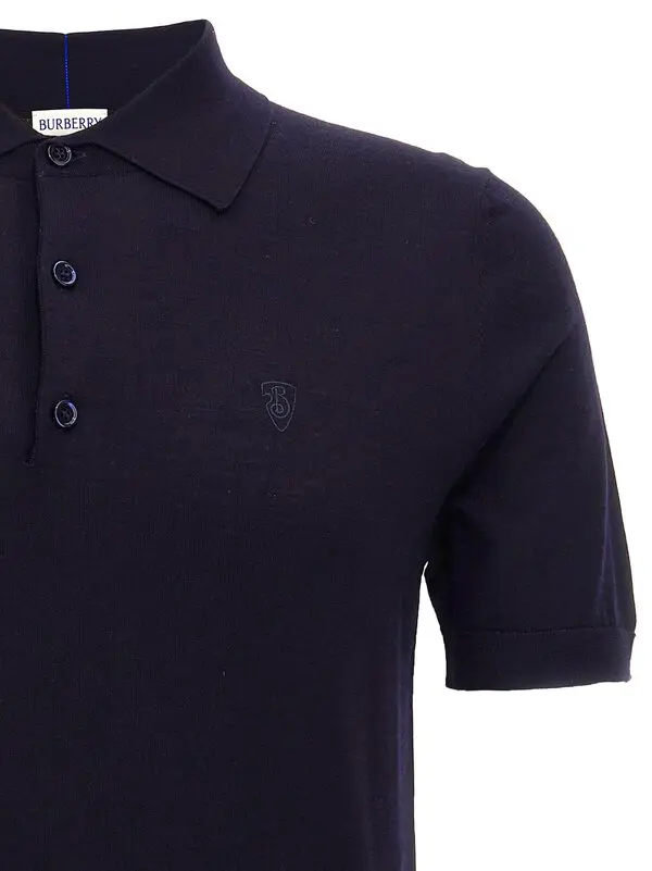 Burberry Wool Polo Shirt - Blue