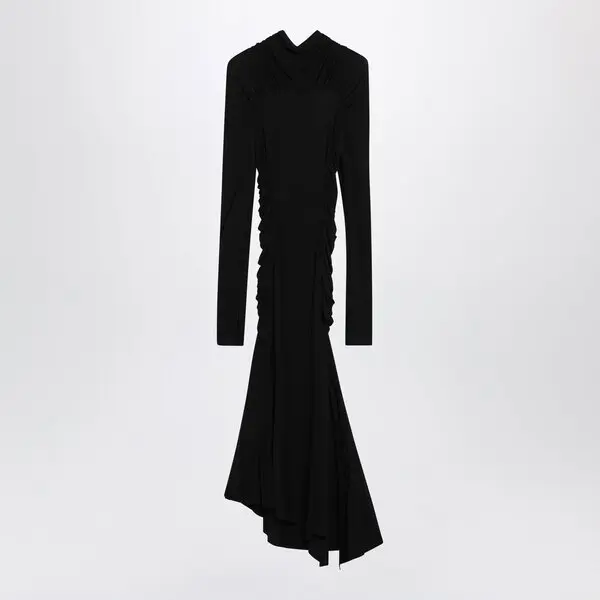 Victoria Beckham Viscose High-neck Midi Dress - Black