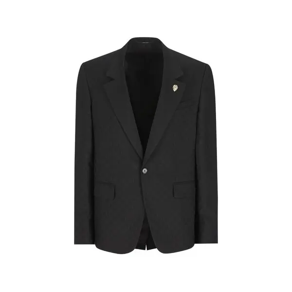 Gucci Gg Patterned Single-button Blazer