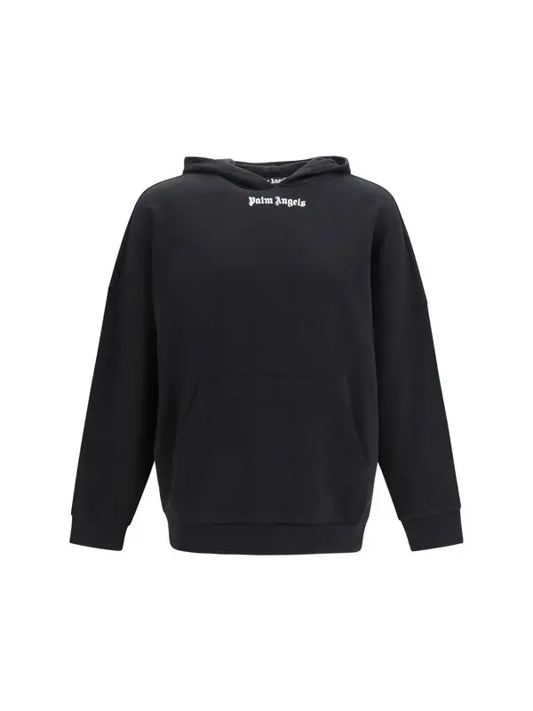 Palm Angels Classic Logo Over Hoodie - Black