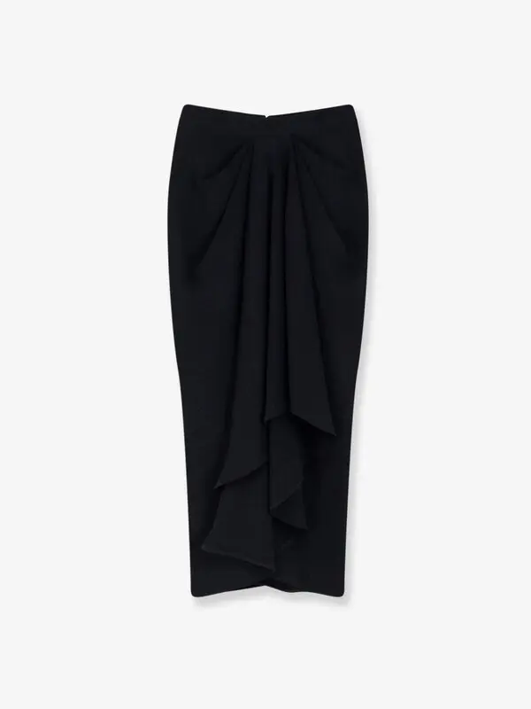 Givenchy Draped Midi Skirt - Black