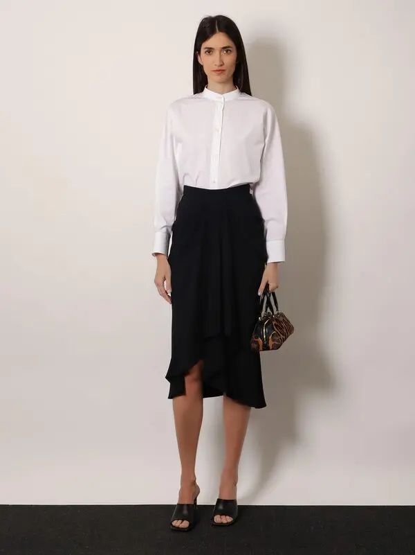 Givenchy Draped Midi Skirt - Black