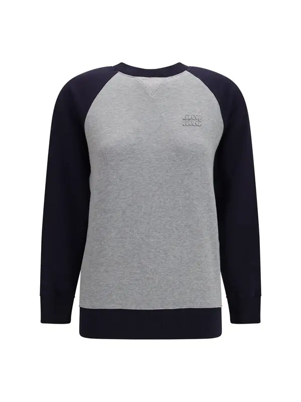 Miu Miu Bicolor Crewneck Sweatshirt - Multicolor