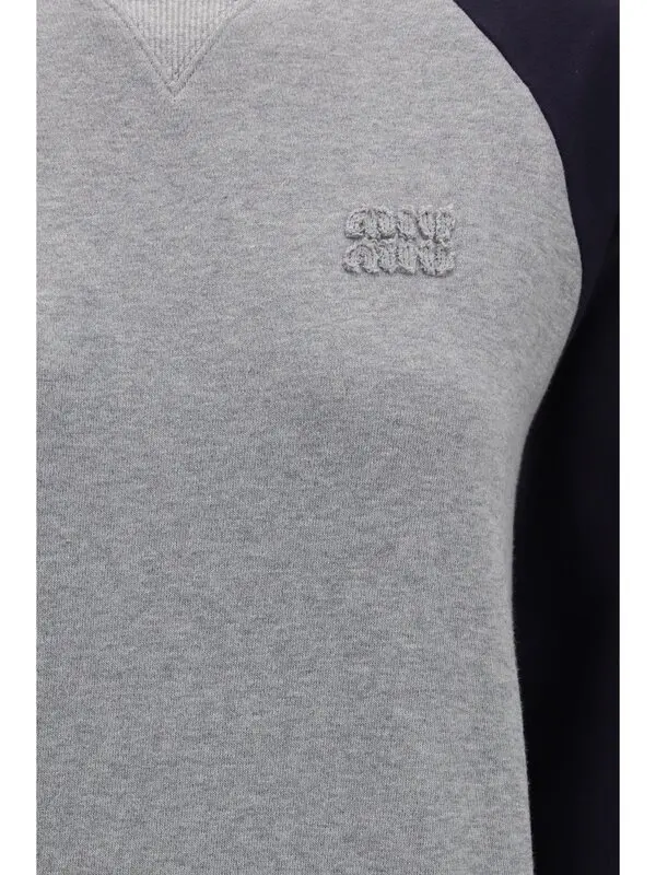Miu Miu Bicolor Crewneck Sweatshirt