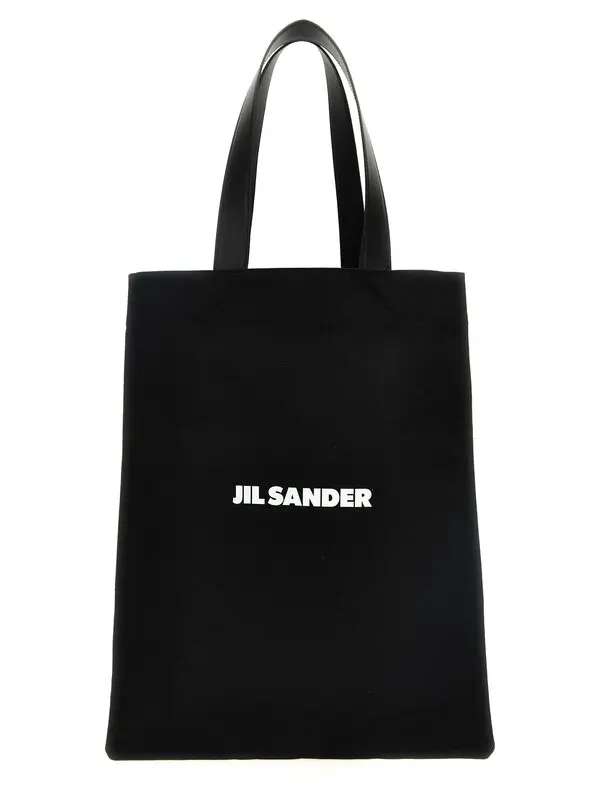 JIL SANDER Flat Shopper' Medium Shopping - Black