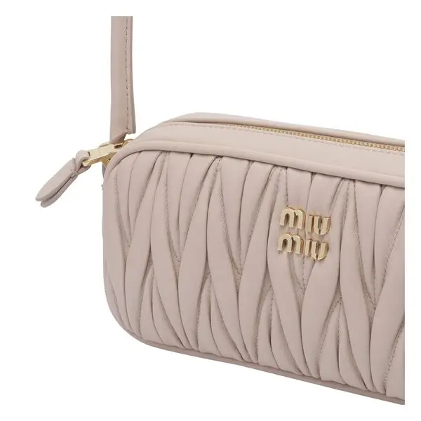 Miu Miu Logo Nappa Matelasse' Pouch
