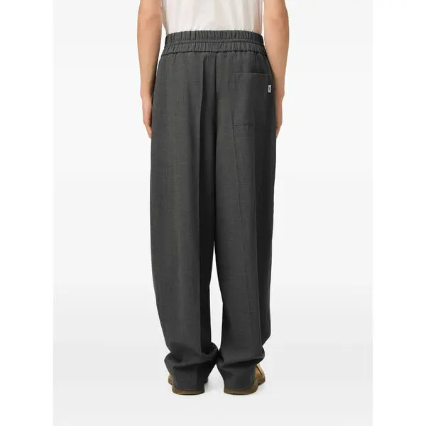 AMI Paris Grey Trousers Regular & Straight-leg Trousers