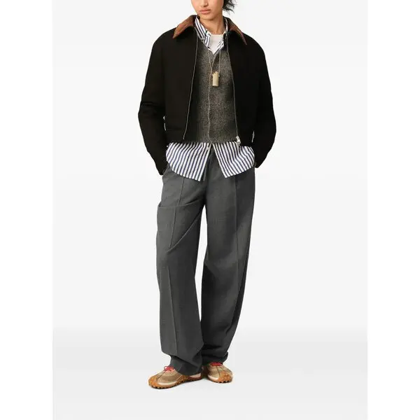 AMI Paris Grey Trousers Regular & Straight-leg Trousers