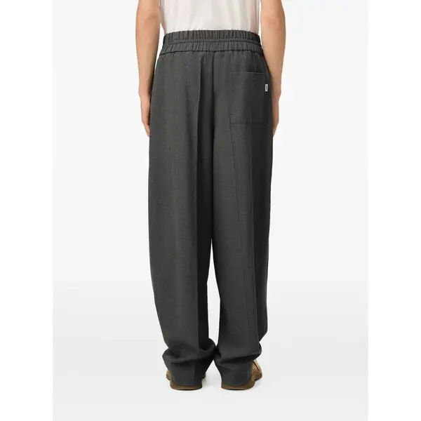 AMI Paris Grey Trousers Regular & Straight-leg Trousers - Gray