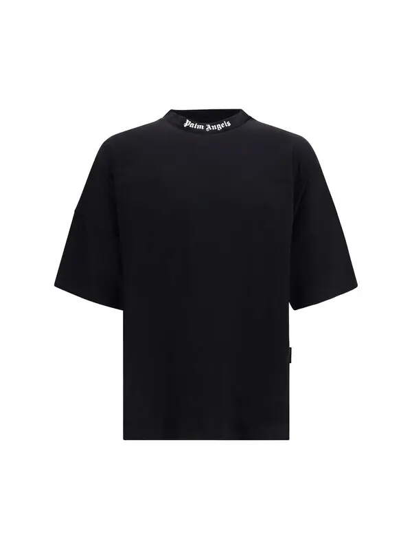 Palm Angels Classic T-shirt With Oversized Back Logo - Black