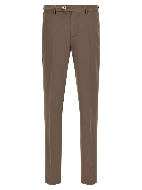 Brunello Cucinelli Cotton Gabardine Trousers - Cream