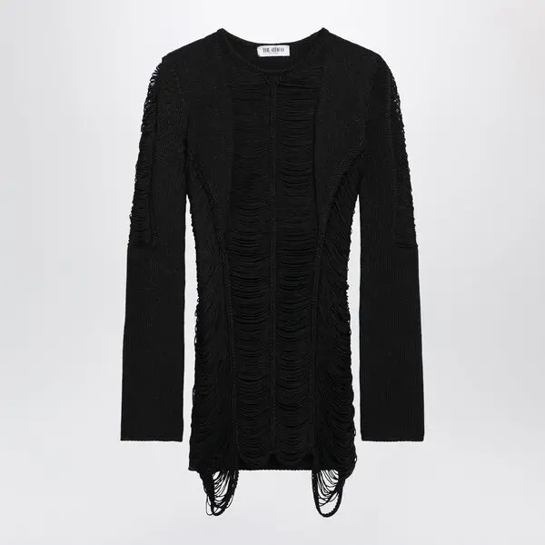 Attico Viscose Mini Dress - Black
